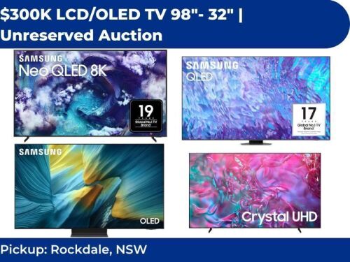 $300K LCD/OLED TV 98 - 32 - SAMSUNG/LG/SONY/TCL | Hilco Global APAC